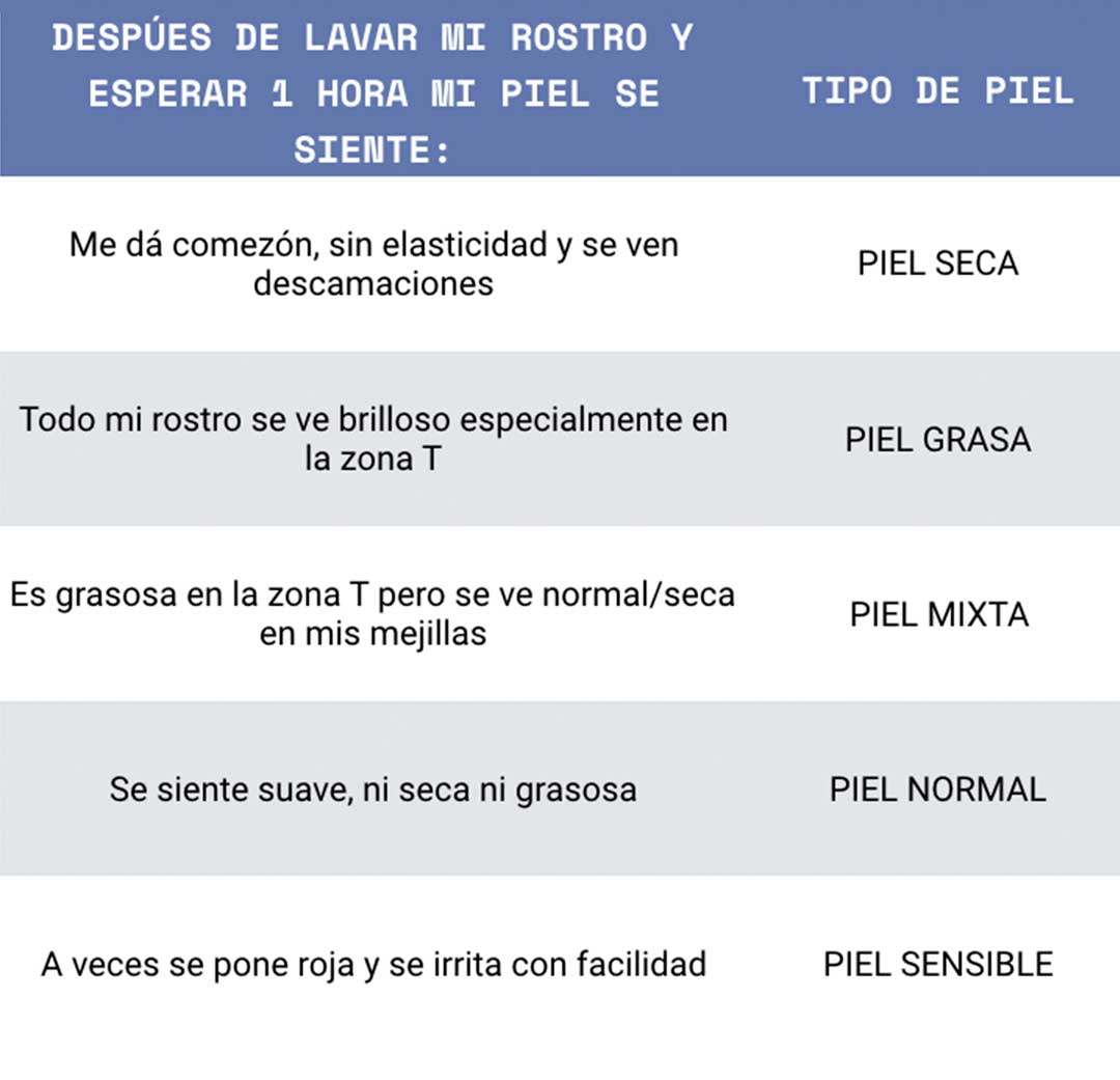Los Diferentes Tipos De Piel Cómo Identificarlos Y Tips Para Saber